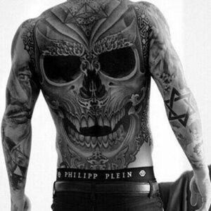 Top 26 Elegant and Badass Skull Back Tattoo Designs for Men
