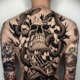 Top 26 Elegant and Badass Skull Back Tattoo Designs for Men
